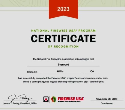 Sherwood Firewise Communities National Recognition : Sherwood Firewise